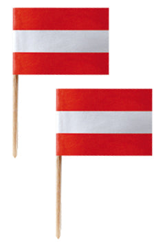 Flag picks "Austria", 6.8cm, 100 pcs. – Decor Service